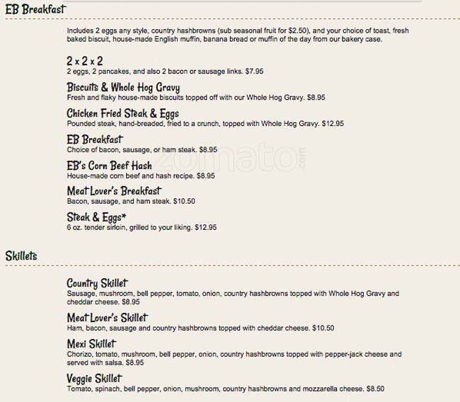 Menu at Everybody's American Cookhouse pub & bar, Port Orchard