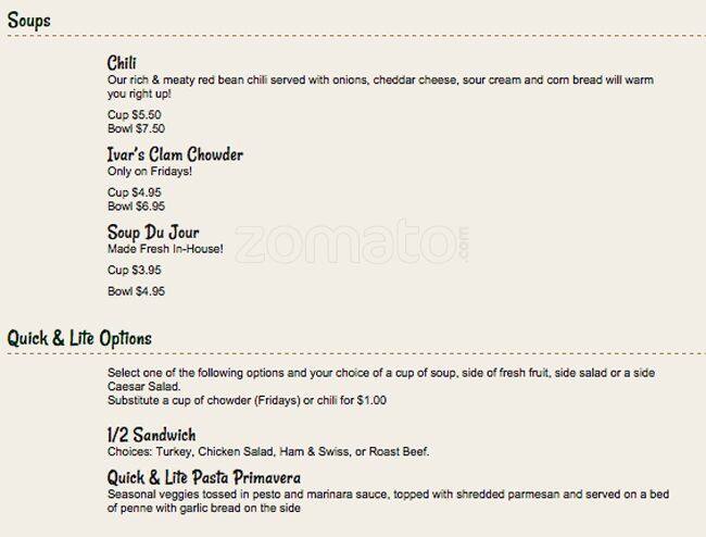 Menu at Everybody's American Cookhouse pub & bar, Port Orchard