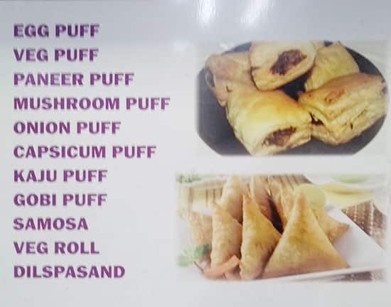 Menu at Sridevi Bakery, Bengaluru, 2