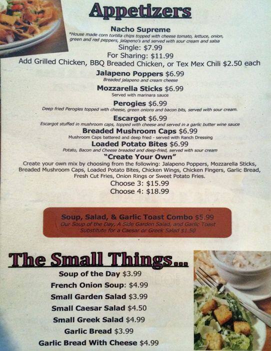 Menu at Karla’s Roadhouse pub & bar, Toronto, Kingston Rd