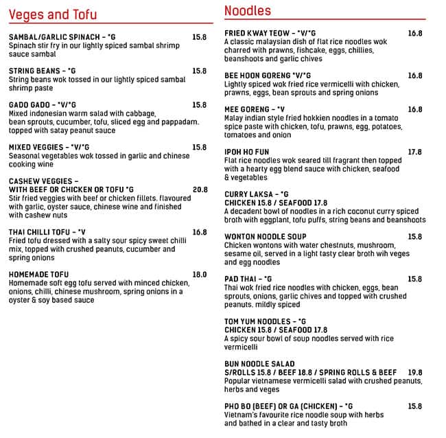 Menu at Ang Ang restaurant, Ringwood, Eastland Shopping Centre