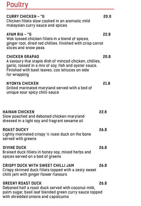Menu at Ang Ang restaurant, Ringwood, Eastland Shopping Centre