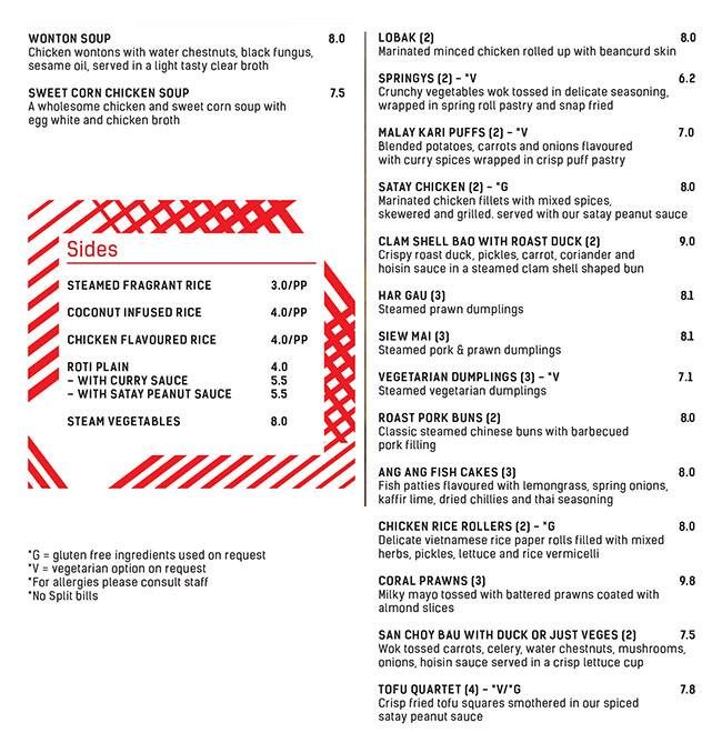 Menu at Ang Ang restaurant, Ringwood, Eastland Shopping Centre