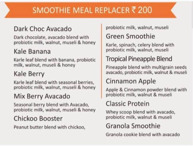 Menu at Fuel Up, Mumbai, 29