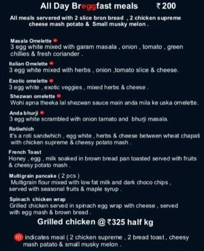 Menu at Fuel Up, Mumbai, 29