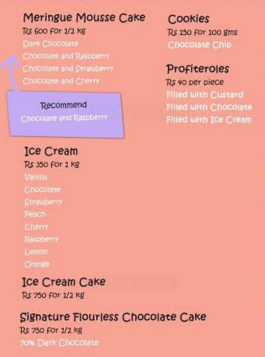 Menu at Sugar Rush Kitchen, Mumbai, shop no Arcade