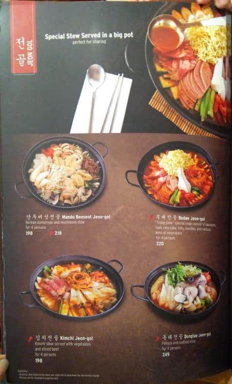 Menu at Han Gang Korean Restaurant, Central Jakarta, Grand Indonesia