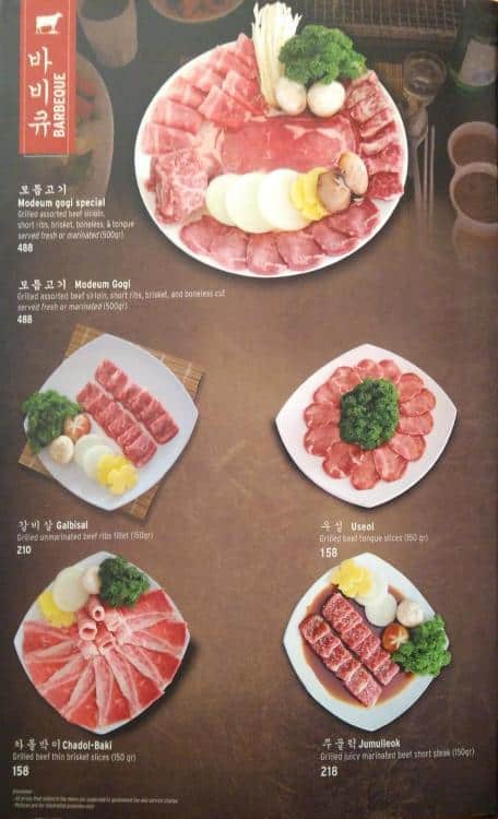 Menu at Han Gang Korean Restaurant, Central Jakarta, Grand Indonesia
