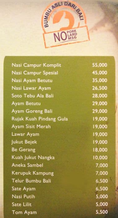 Menu at Bongkot restaurant, Tangerang, Sumarecon Mall Serpong Eat And ...
