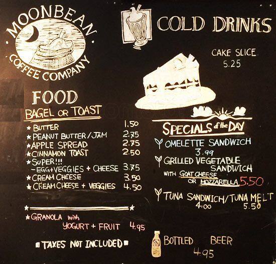 Moonbean Menu, Menu for Moonbean, Kensington-Chinatown, Toronto ...
