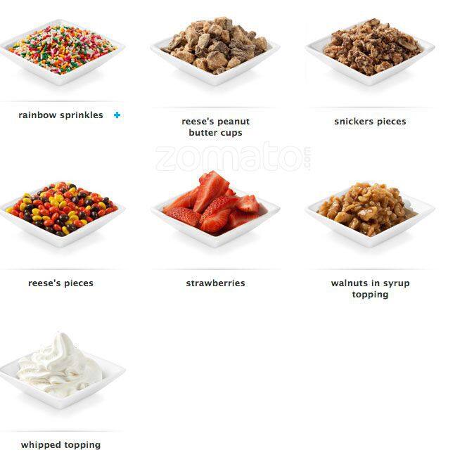 Menu at TCBY desserts, Seattle, 5th Ave Ste 201