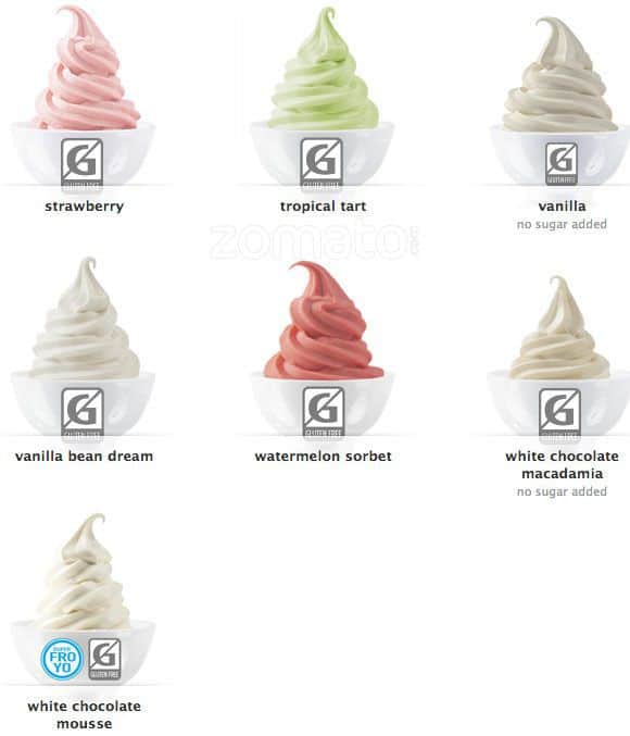 Menu at TCBY desserts, Seattle, 5th Ave Ste 201