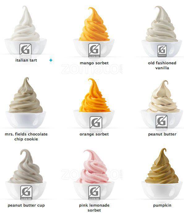 Menu at TCBY desserts, Seattle, 5th Ave Ste 201