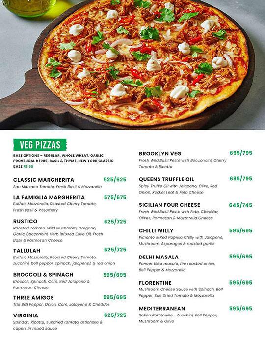Menu of Fat Lulu's Pizza, Saket, New Delhi