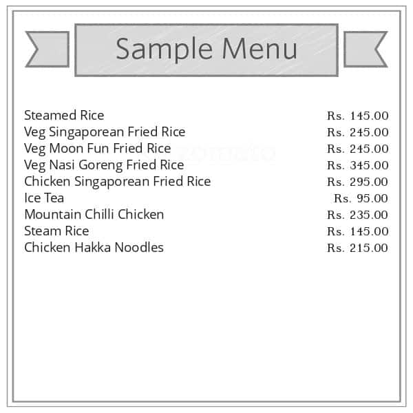 Menu of Asian Story, Teynampet, Chennai