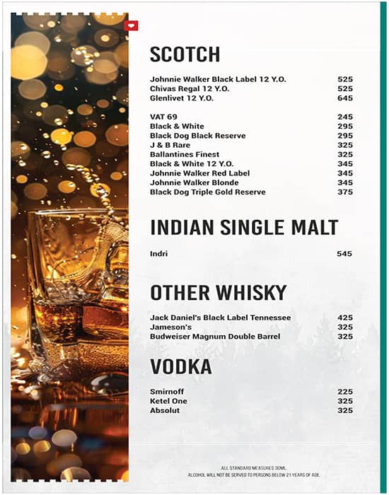Menu of Haka, Lake Market Area, Kolkata