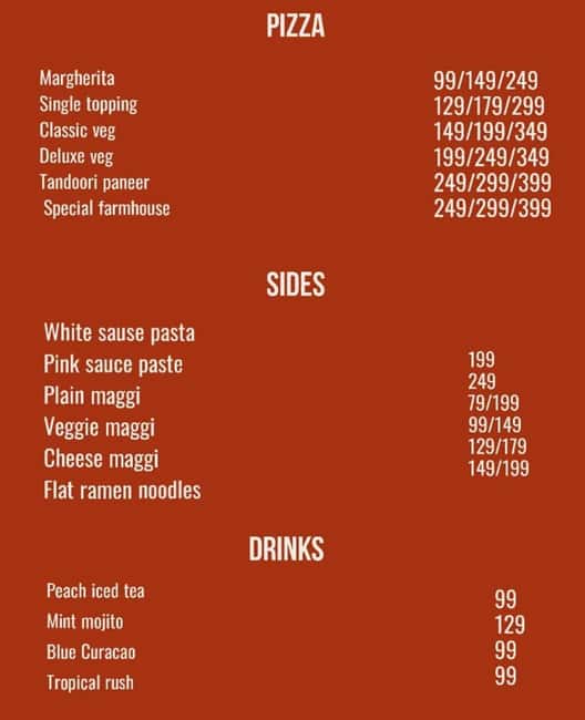 Menu of Cafe All In One, Palam, New Delhi