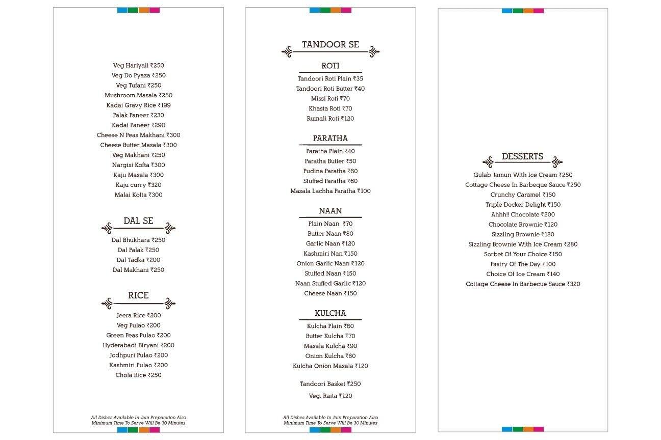 Menu at RSVP- Ristorante, Vadodara, Ground Floor PTSI Building