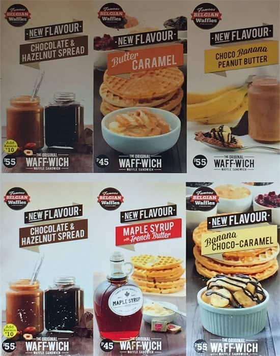 Menu at Famous Belgian Waffles (FEU - Manila) cafe, Manila