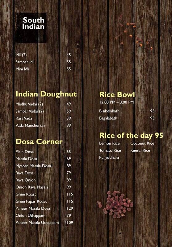 Menu at Paratha Parivar, Chennai, F-Block 19