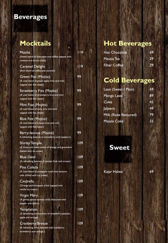 Menu at Paratha Parivar, Chennai, F-Block 19