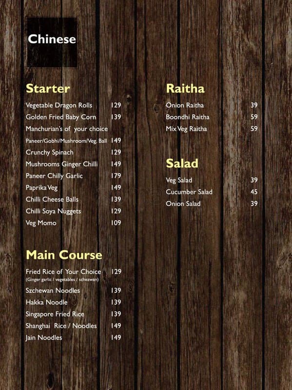 Menu at Paratha Parivar, Chennai, F-Block 19