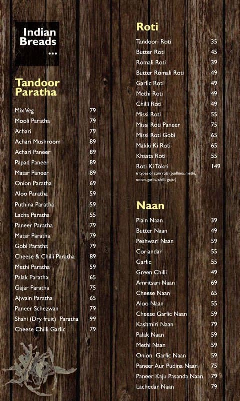 Menu at Paratha Parivar, Chennai, F-Block 19