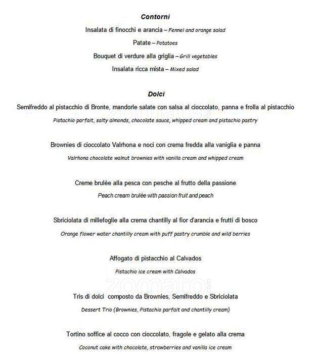 Menu da Osteria Enoteca 20e20 ristorante, Roma