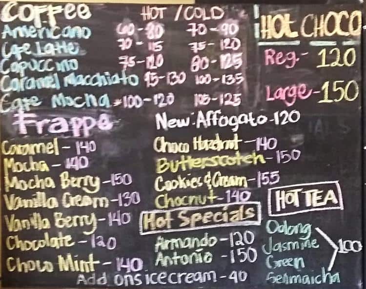 Menu at Sulok Café cafe, Antipolo, L. Sumulong Circumferential Road