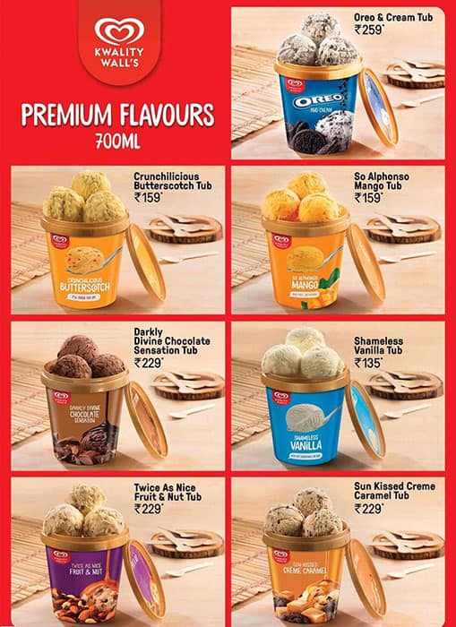 Menu at Kwality Wall's Frozen Dessert and Ice Cream Shop, Ludhiana ...