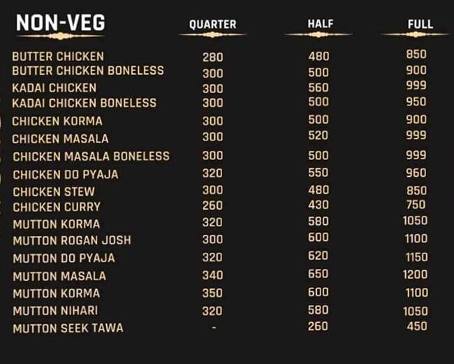 Menu of Nepali Kitchen, VIP Road, Zirakpur