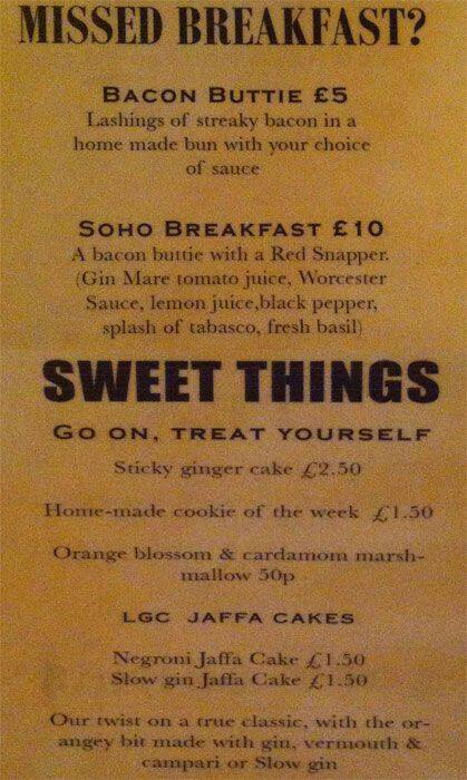 Menu at Truffle Burger | Soho pub & bar, London, 22 Bateman St