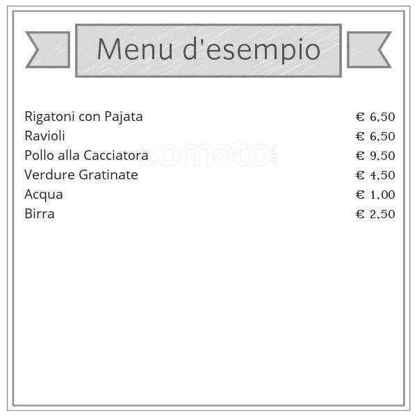 Menu at La Forchetta Curiosa restaurant, Rome