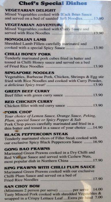 Menu at Golden Pine Chinese Restaurant, Palm Beach