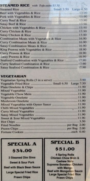 Menu at Golden Pine Chinese Restaurant, Palm Beach