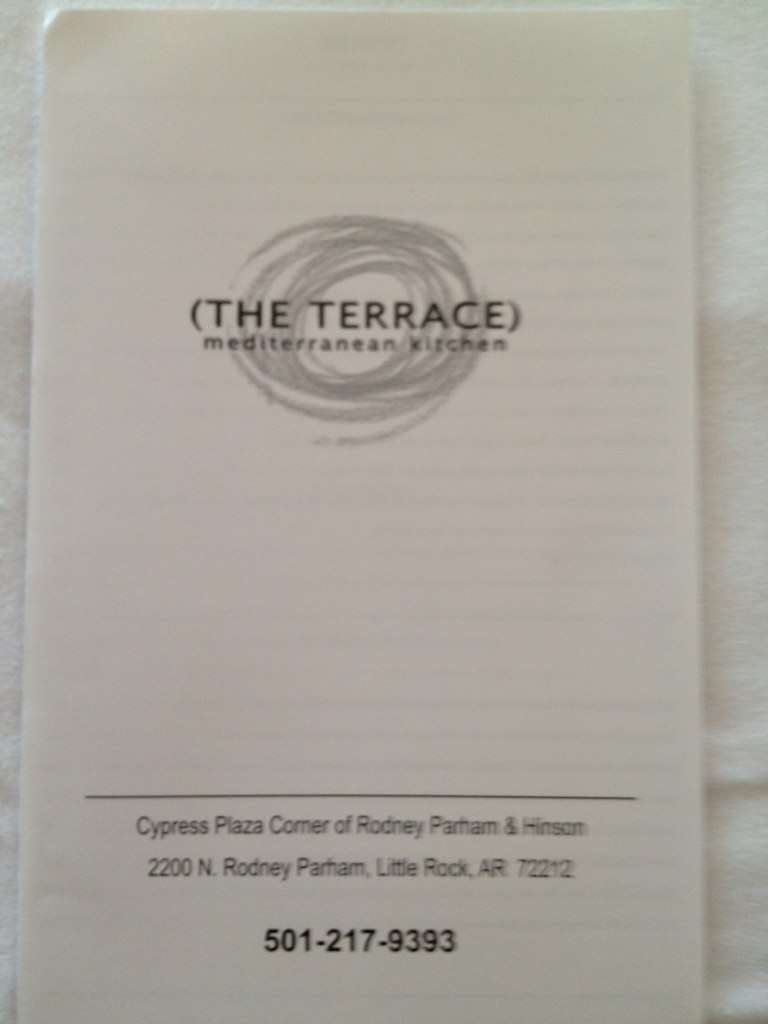 Menu at The Terrace - Mediterreanean Kitchen restaurant, Little Rock