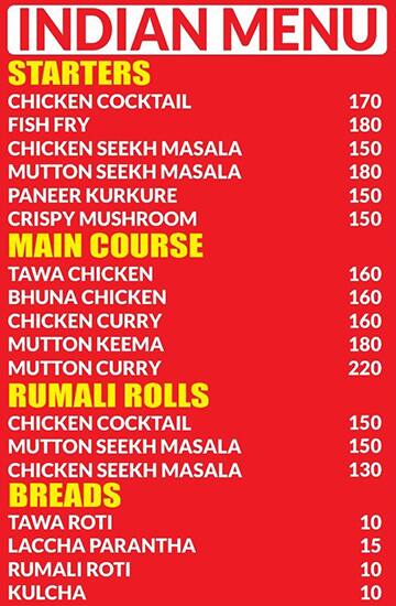 Menu of Executive's Kitchen, Sector 56, Gurgaon