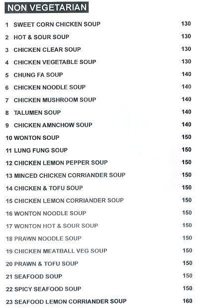 Chung Fa Menu, Menu for Chung Fa, East Street, Pune - Zomato