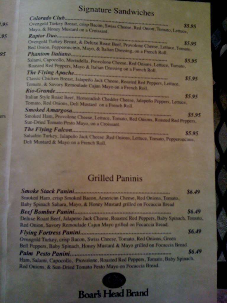 Carta de Desert Deli, Lancaster, 311 E Avenue K8