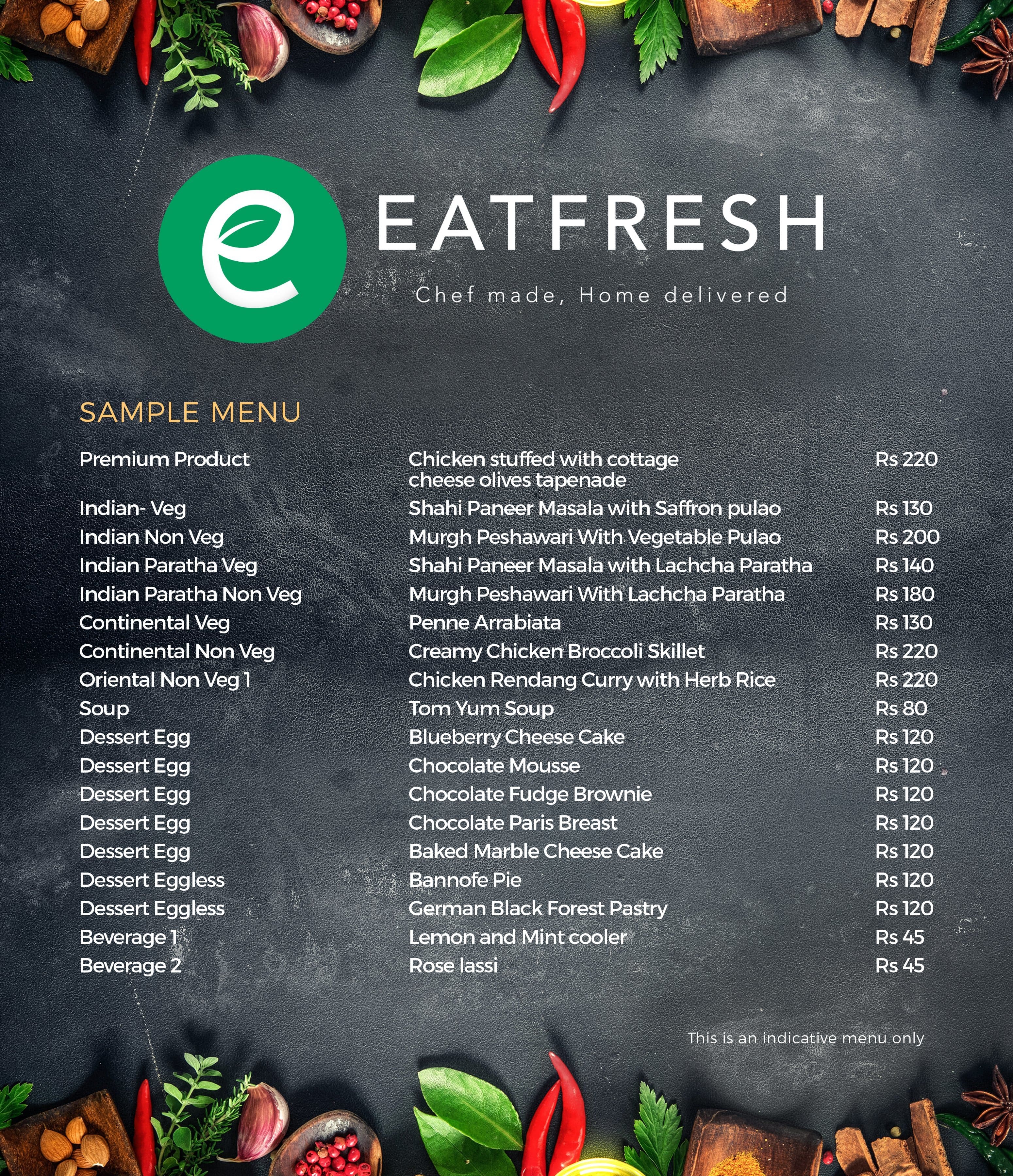Menu at Eatfresh.com, Bengaluru, 66