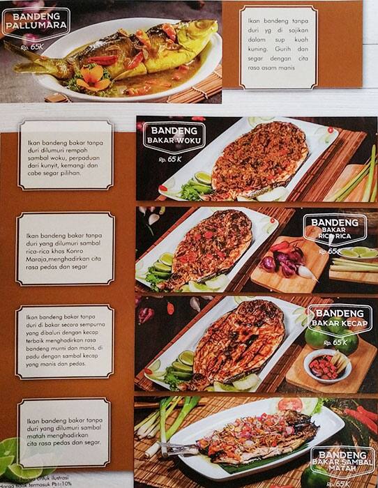 Menu at Konro Maraja restaurant, Tangerang