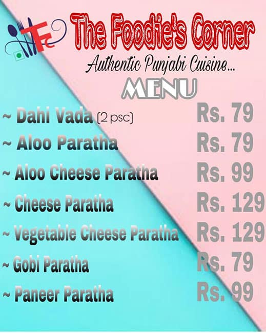 Menu of The Foodies Corner, Gorai, Mumbai