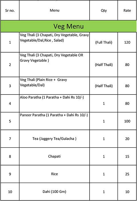 Menu of Gharche Jevan, Wagholi, Pune