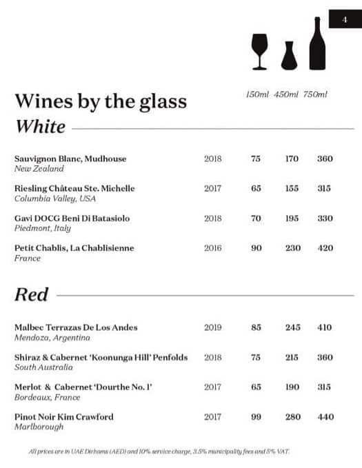 Menu at Prime68 Steakhouse, Dubai