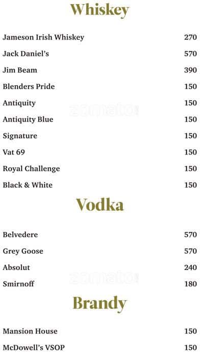 Menu at Bayleaf Restaurant & Bar, Bengaluru, Shop No. 1