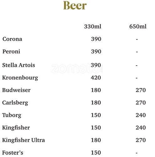 Menu at Bayleaf Restaurant & Bar, Bengaluru, Shop No. 1