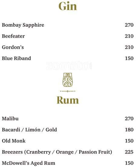 Menu at Bayleaf Restaurant & Bar, Bengaluru, Shop No. 1