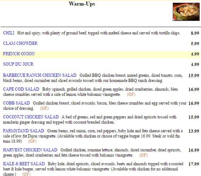 Menu at Coolidge Corner Clubhouse, Brookline, 307 Harvard St