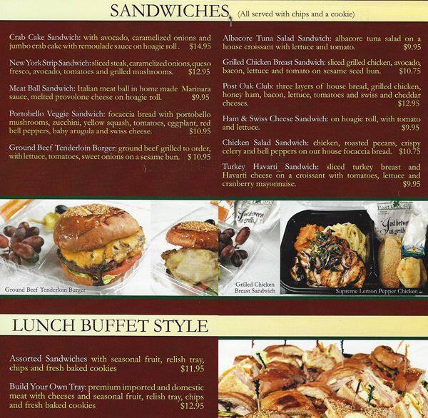 Menu at Post Oak Grill restaurant, Houston, CenterPoint Energy 1111 ...