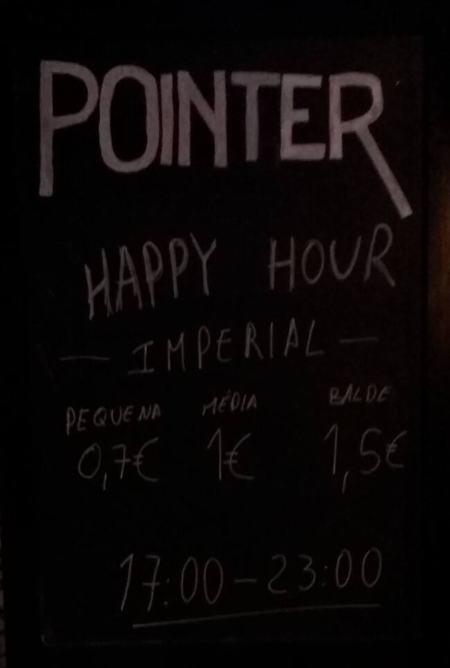 Menu em Pointer BAR, Lisboa